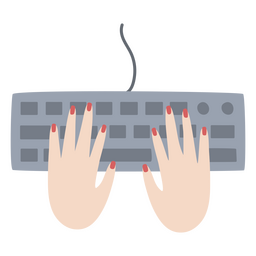 Flat Design Of Typing Activity PNG & SVG Design For T-Shirts