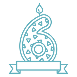 The Number 6 Featured In Birthday Decoration PNG & SVG Design For T-Shirts