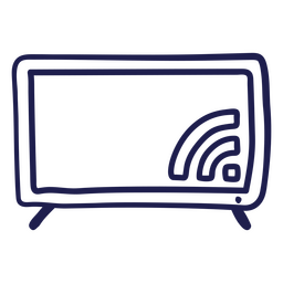 Blue Tv With A Wifi Icon On It PNG & SVG Design For T-Shirts