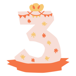 Number Three With A Crown On It PNG & SVG Design For T-Shirts