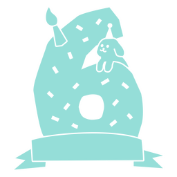The Number 6 With A Dog And A Birthday Cake PNG & SVG Design For T-Shirts