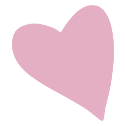 Pale Pink Heart Flat PNG & SVG Design For T-Shirts