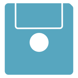 Blue Floppy Disk Icon Cutout PNG & SVG Design For T-Shirts