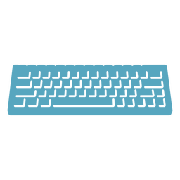 Blue Computer Keyboard Icon PNG & SVG Design For T-Shirts