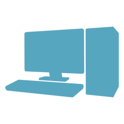 Blue Computer Pc Icon PNG & SVG Design For T-Shirts