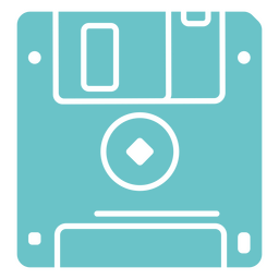 Blue Floppy Disk Icon PNG & SVG Design For T-Shirts