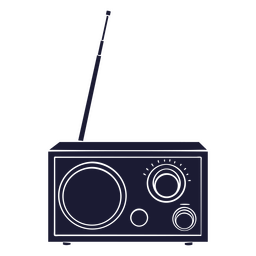 Old Radio Cut Out Technology PNG & SVG Design For T-Shirts