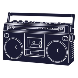 Old Stereo Radio Cut Out Technology PNG & SVG Design For T-Shirts