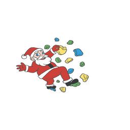 Santa Claus Rock Climbing PNG & SVG Design For T-Shirts