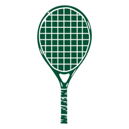 Green Tennis Racket PNG & SVG Design For T-Shirts