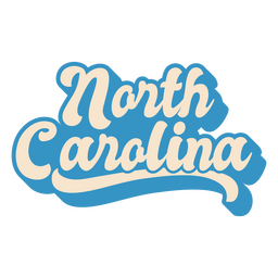 North Carolina Lettering Usa States PNG & SVG Design For T-Shirts