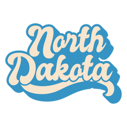 North Dakota Lettering Usa States PNG & SVG Design For T-Shirts