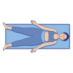 Illustration Of A Woman Laying On A Yoga Mat PNG & SVG Design For T-Shirts
