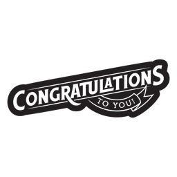 Congratulations To You Sticker PNG & SVG Design For T-Shirts