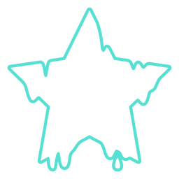Green Star With Dripping Liquid On It PNG & SVG Design For T-Shirts