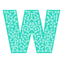 The Letter W Is Made Of Circuits And Circuit Boards PNG & SVG Design ...