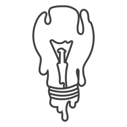 Light Bulb With Dripping Liquid PNG & SVG Design For T-Shirts