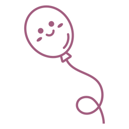 Pink Balloon With A Smiley Face On It PNG & SVG Design For T-Shirts