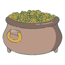 Topf Voller Goldmünzen PNG- Und SVG-Design Für T-Shirts