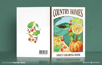 Country Homes Nature Book Cover Design KDP Vector Download