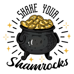 Cauldron Full Of Gold Coins PNG & SVG Design For T-Shirts