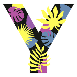 Y Flat Summer Monogram PNG & SVG Design For T-Shirts