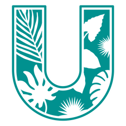 U Cut Out Summer Monogram PNG & SVG Design For T-Shirts