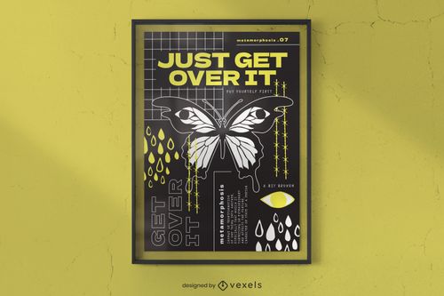 Butterfly Animal Open Wings Poster Design Vector Download