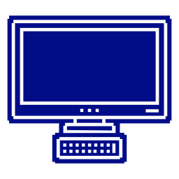 Blue Computer Monitor Icon PNG & SVG Design For T-Shirts
