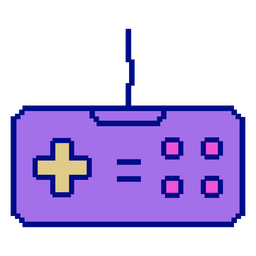 Purple Pixel Game Controller PNG & SVG Design For T-Shirts