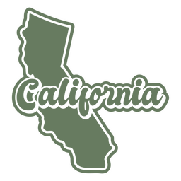 California Retro Cut Out Usa States PNG & SVG Design For T-Shirts