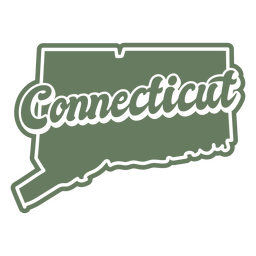 Connecticut Retro Cut Out Usa States PNG & SVG Design For T-Shirts