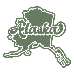 Alaska Retro Cut Out Usa States PNG & SVG Design For T-Shirts