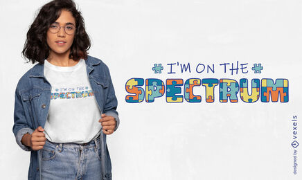 On The Spectrum T-shirt Design Vector Download