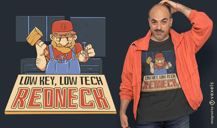 Redneck Cartoon T-shirt Design Vector Download