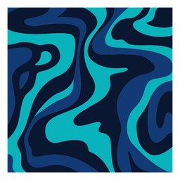 Blue And Black Wavy Pattern PNG & SVG Design For T-Shirts