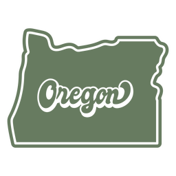 The State Of Oregon Is Shown On A Green Background PNG & SVG Design For ...