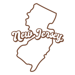 The New Jersey State Logo In Brown PNG & SVG Design For T-Shirts