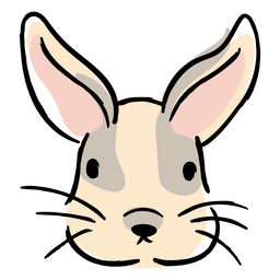 Cartoon Rabbit Head PNG & SVG Design For T-Shirts
