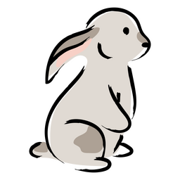 White Rabbit Sitting PNG & SVG Design For T-Shirts