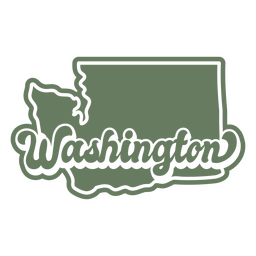 Washington State Sticker PNG & SVG Design For T-Shirts
