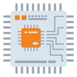 Orange Cpu Chip PNG & SVG Design For T-Shirts