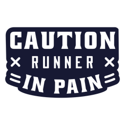 Caution Runner In Pain Sticker PNG & SVG Design For T-Shirts