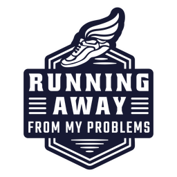 Running Away From My Problems Runner PNG & SVG Design For T-Shirts