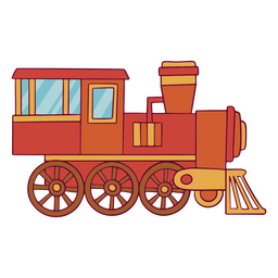 Red And Yellow Train PNG & SVG Design For T-Shirts