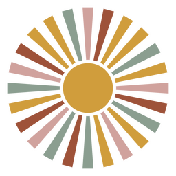 Sun In A Circle PNG & SVG Design For T-Shirts