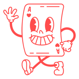 Red Playing Card With A Smiley Face PNG & SVG Design For T-Shirts