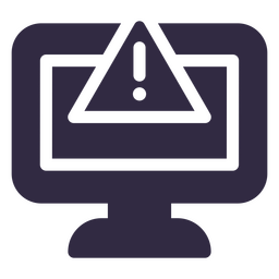 Computer Monitor With A Warning Triangle On It PNG & SVG Design For T ...