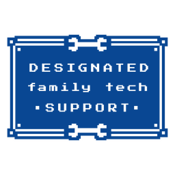 Designated Family Tech Support Pixel PNG & SVG Design For T-Shirts