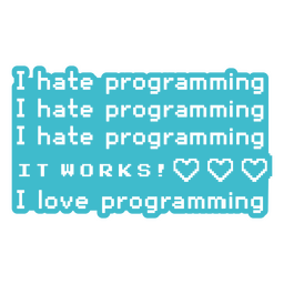 I Hate Programming Pixel Quote PNG & SVG Design For T-Shirts